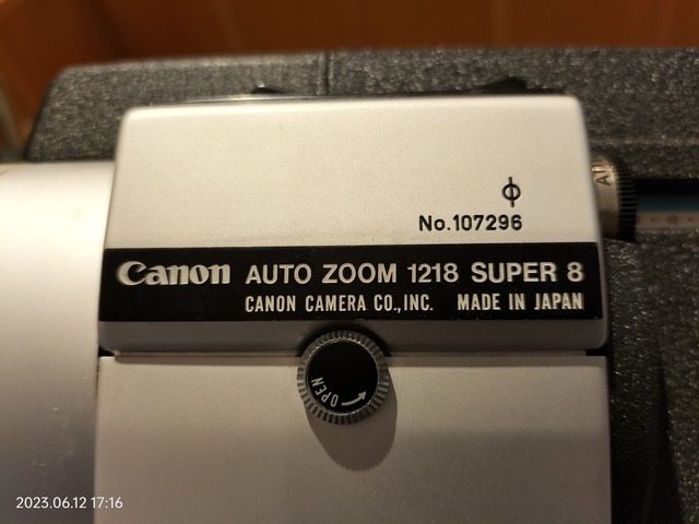 1968/昭和43/Canon/AUTO ZOOM 1218 SUPER ZOOM/12倍光学ズーム/F1.8/キヤノン8mm機として最大倍率 ...