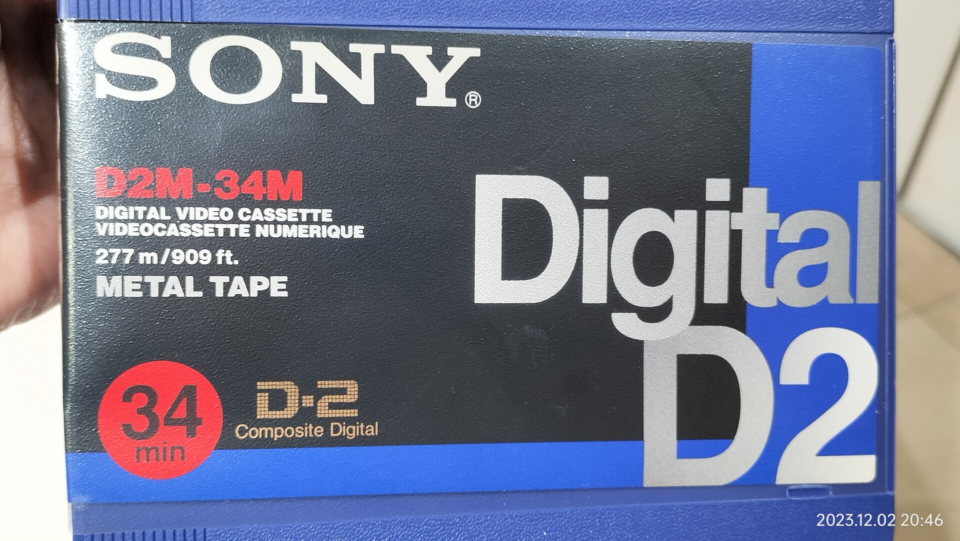 1997/平成9/SONY/D2M-34M/D2/Composit Digital/34分/デジタルビデオカセット/ : Extinct ...