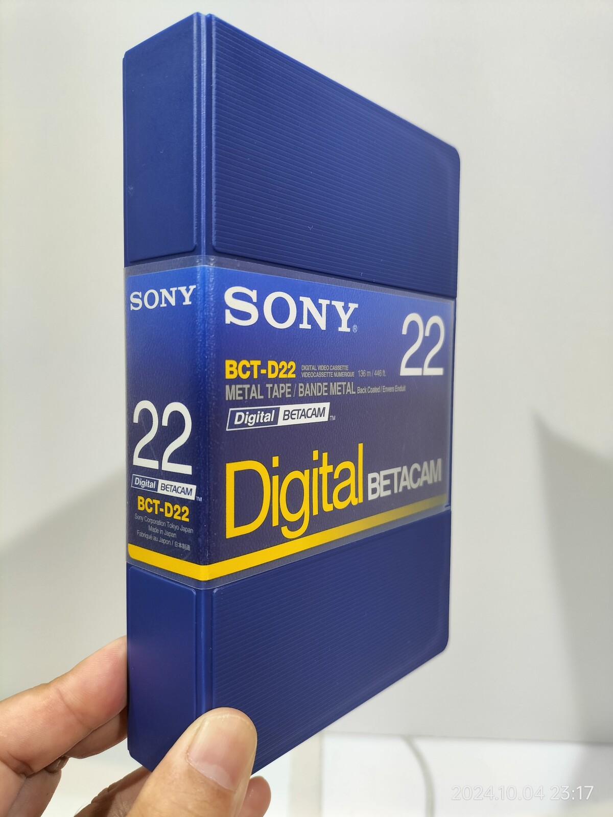 1993/平成5/SONY/BCT-D22/Digital BETACAM/ソニー/デジタルベータカム/スモール/22分テープ/放送局用 ...