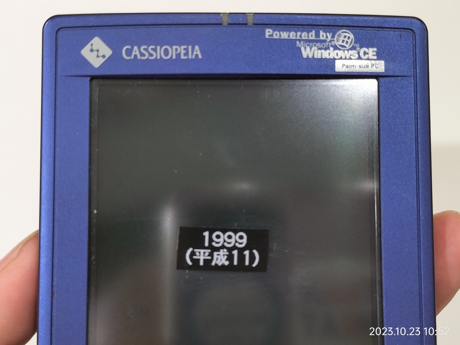 1999/平成11/CASIO/CASSIOPEIA/E-503/カシオペア/Windows CE/ブルー/ : Extinct Media Museum Tokyo