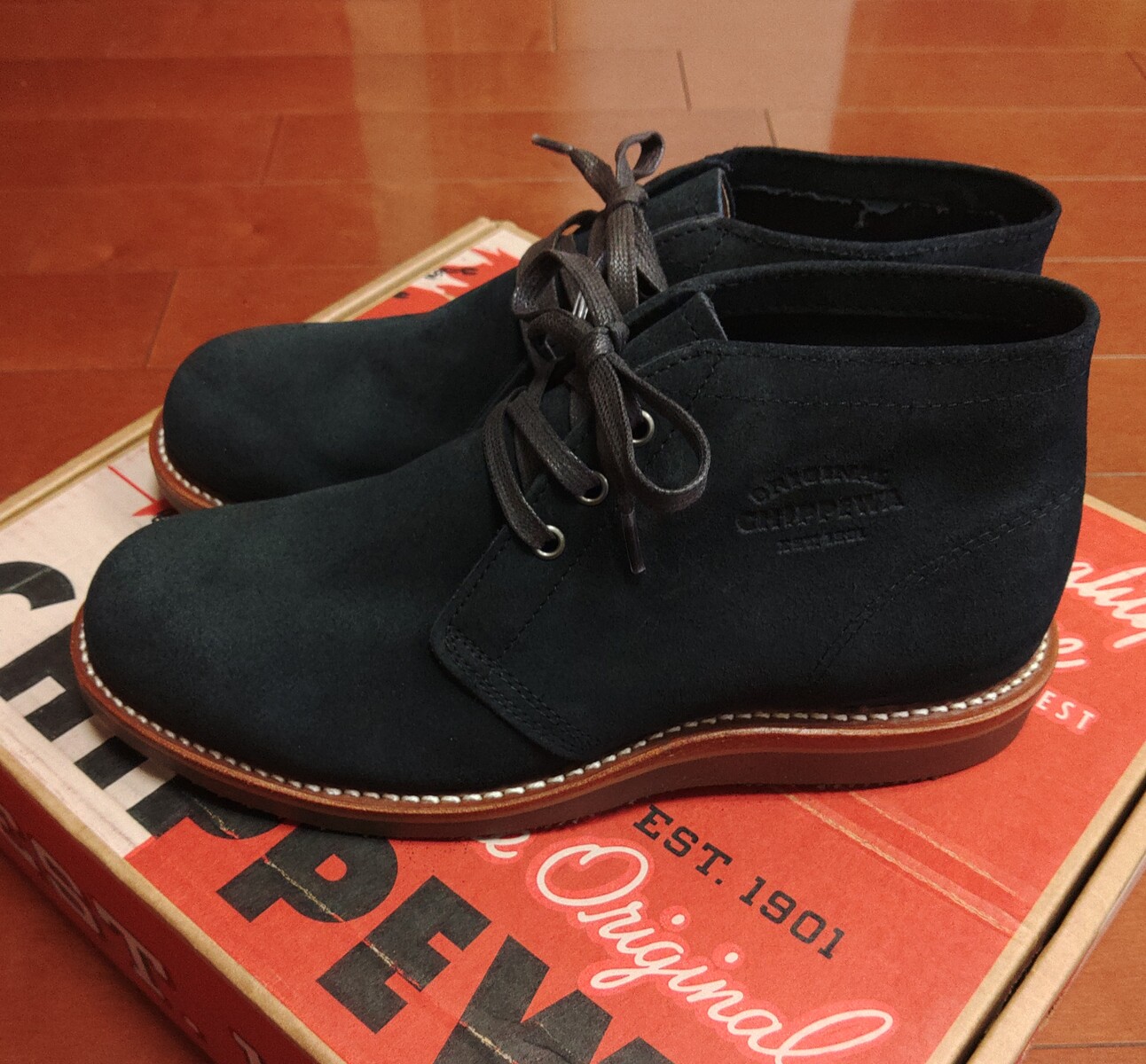 CHIPPEWA 1955 ORIGINAL MODERN SUBURBAN 1901G07 NAVY SUEDE : オートバイと ...