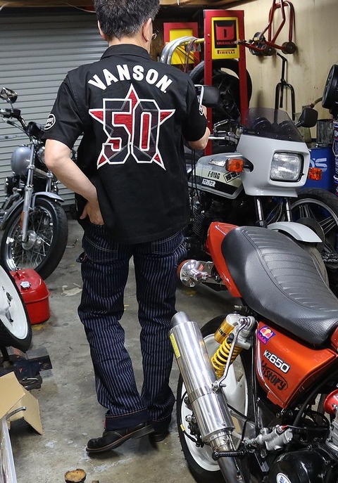VANSON 50周年記念Zipアップシャツ入荷^^ : バイクウェアとアメカジ ショップHistory