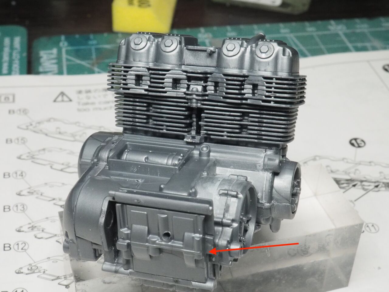 作る アオシマ ホンダ DREAM CB750 Four '69 K0 1/12「その3 エンジンの組み立て」 : 299の模型factory