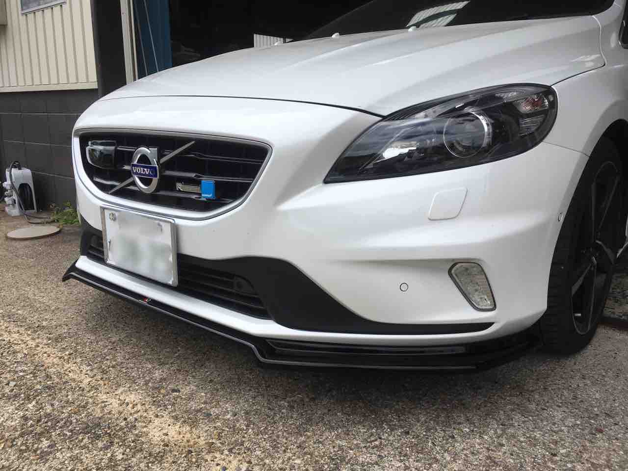 H-SPORT BLOG:ボルボV40R-Design MaxtonDesignフロントスプリッター取付 - livedoor Blog（ブログ）