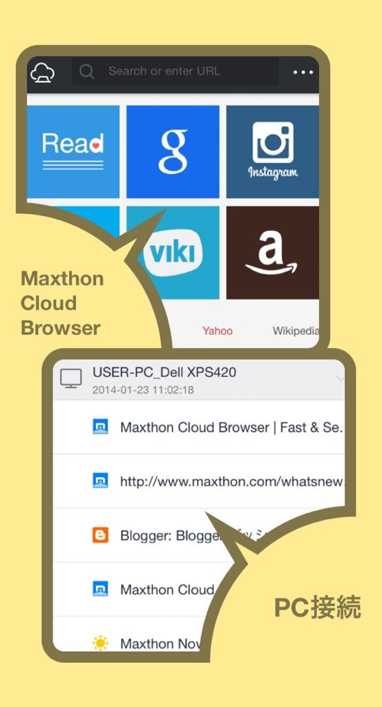 Maxthon - クラウド付・容量無制限・無料のブラウザ : 六ちゃんのスマホ箱