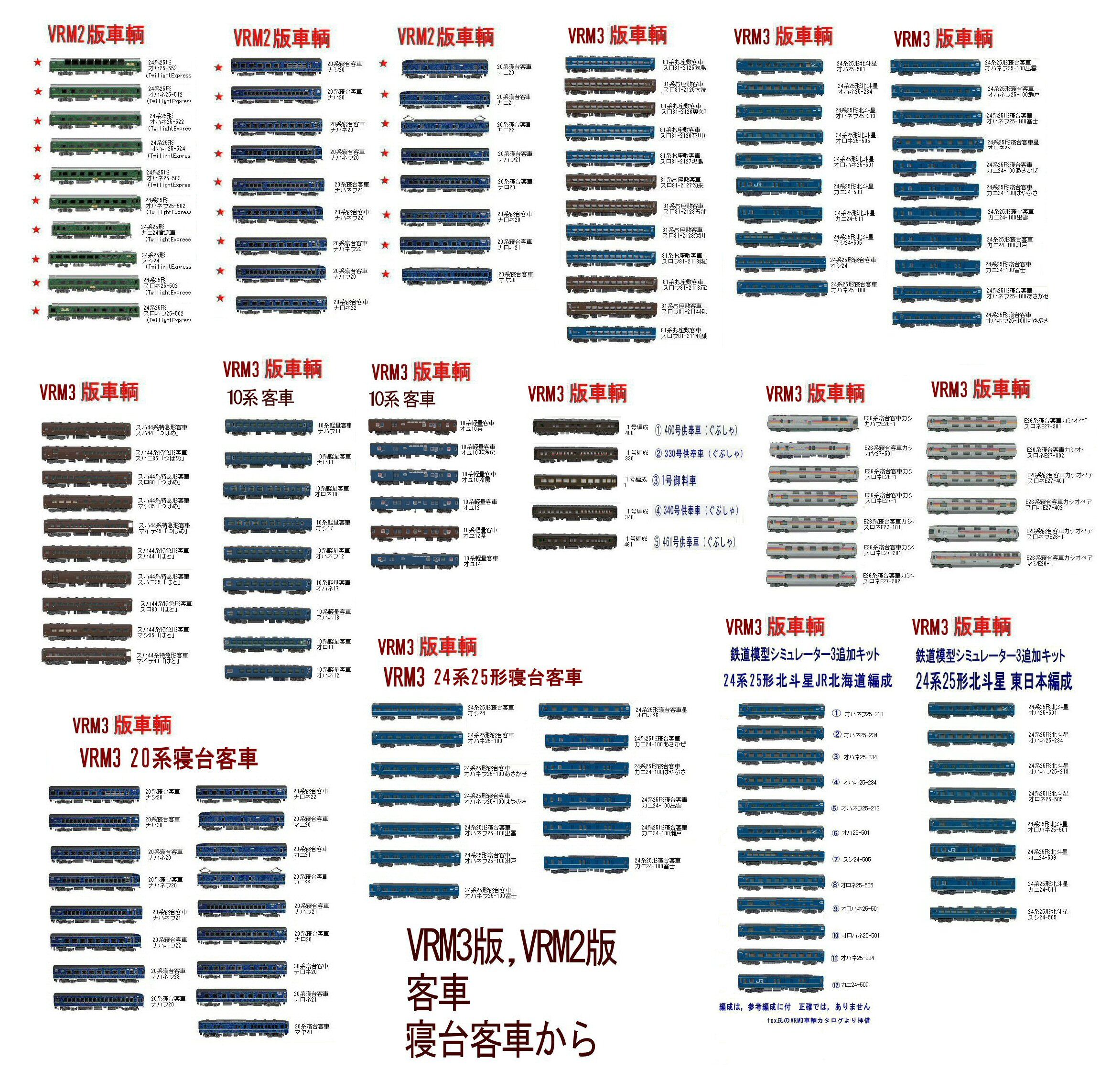 新VRM3★井戸端会議 : VRM5の蒸気機関車と客車の関係から