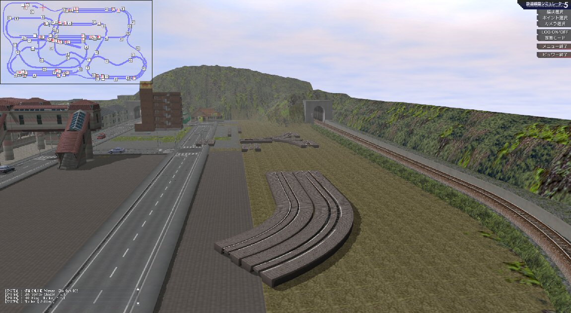 VRM5版Tomix路面電車用パーツ部品から: 鉄道模型シミュレータ―5で一人遊びだ。