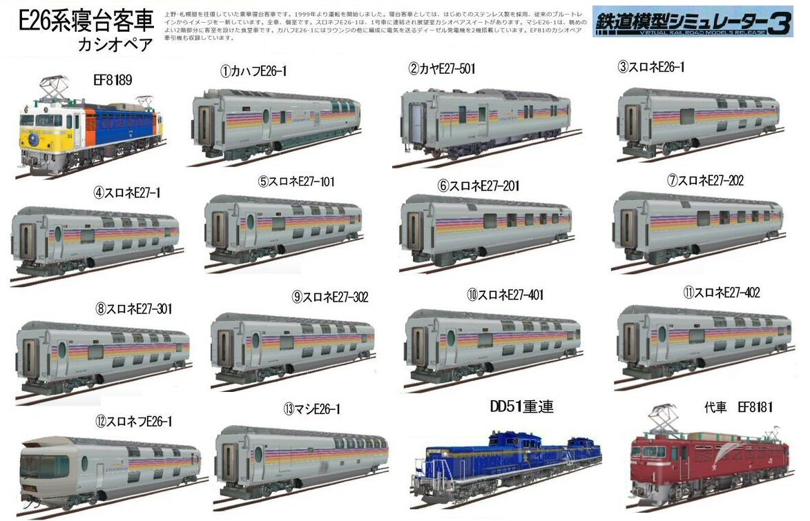 新VRM3★井戸端会議 : EF8189牽引E26系特急寝台客車カシオペア