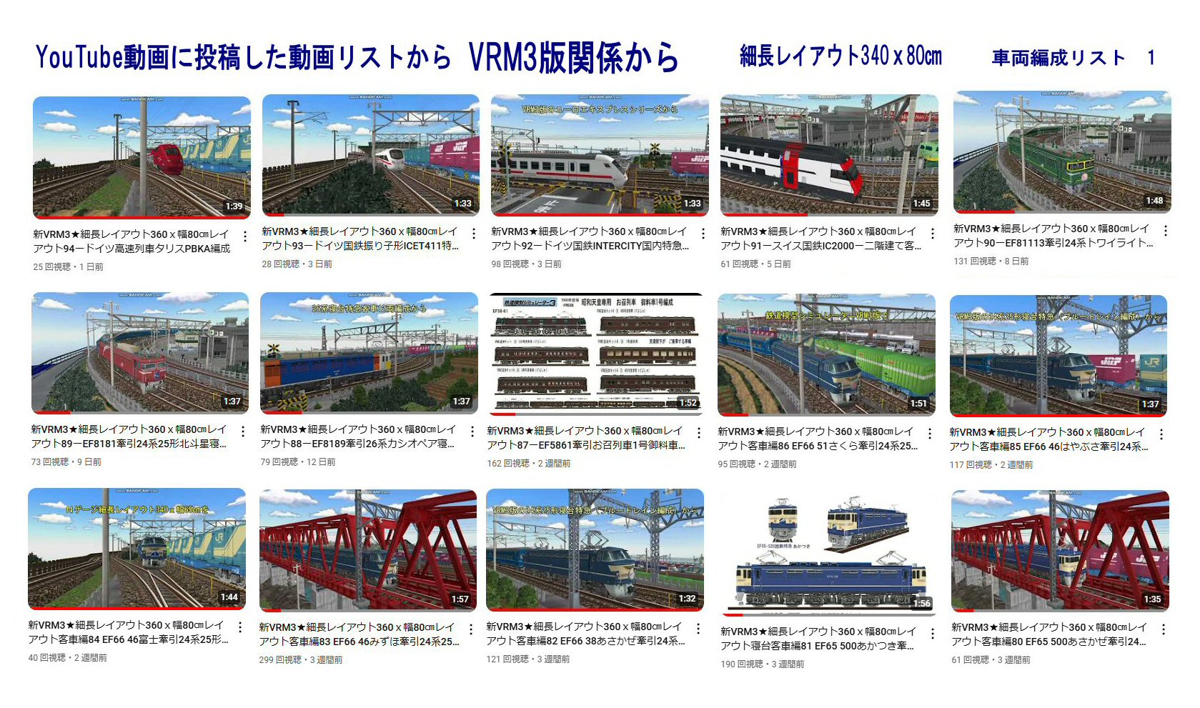 新VRM3★井戸端会議 : マイYouTube動画でのVRM3版動画リストから1