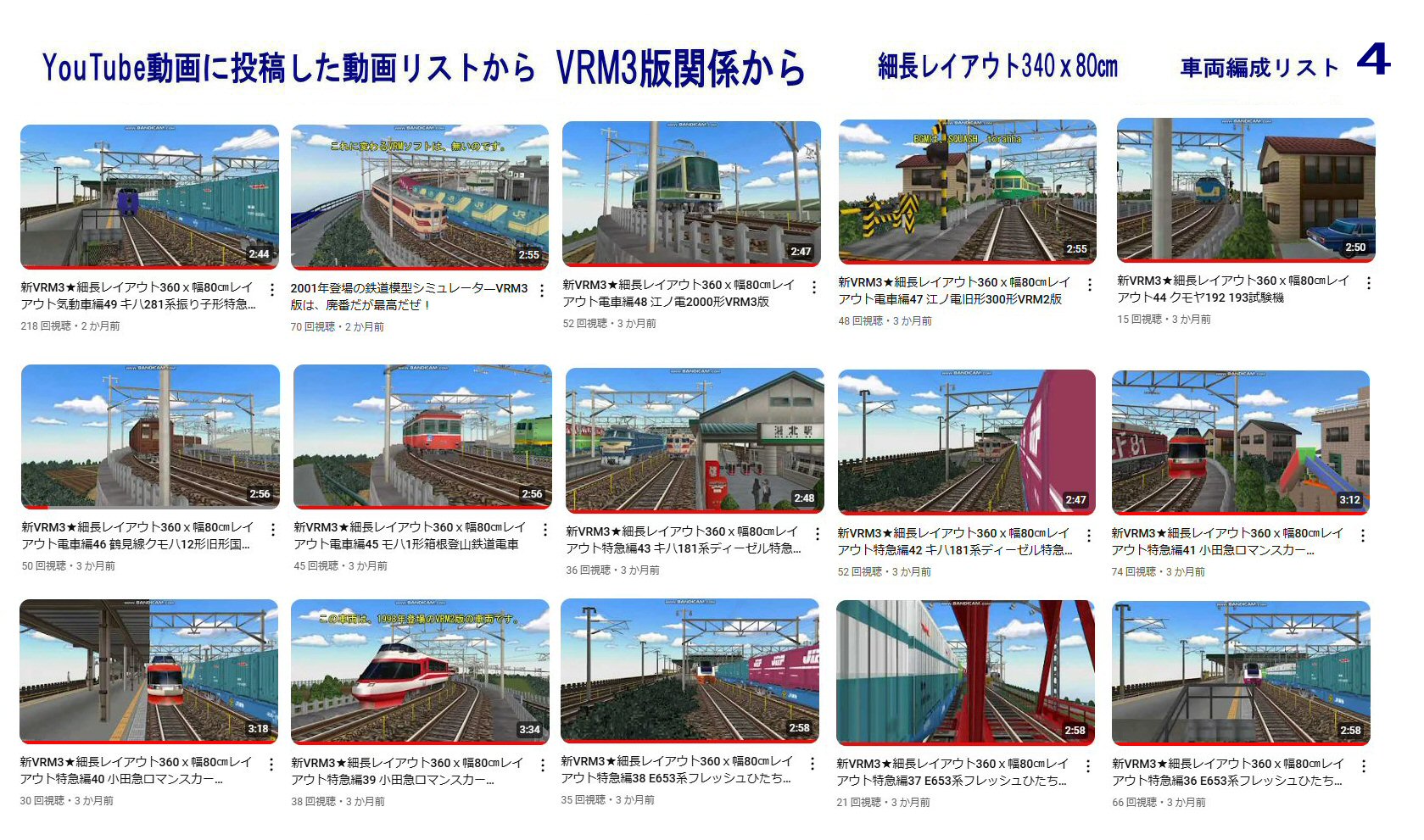 新VRM3★井戸端会議 : マイYouTube動画でのVRM3版動画リスト4