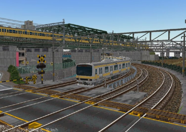 新VRM3★井戸端会議 : KATOレイアウトからE231系総武線色遠景