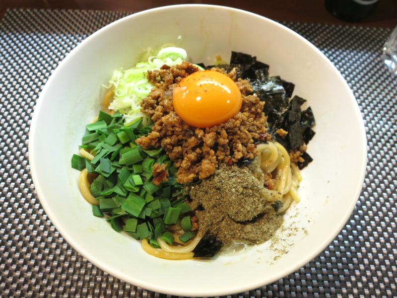 RETURN OF THE FUNKY 麺 : BumBun Blau Cafe with BeeHive＠旗の台 「台湾まぜそばセット」