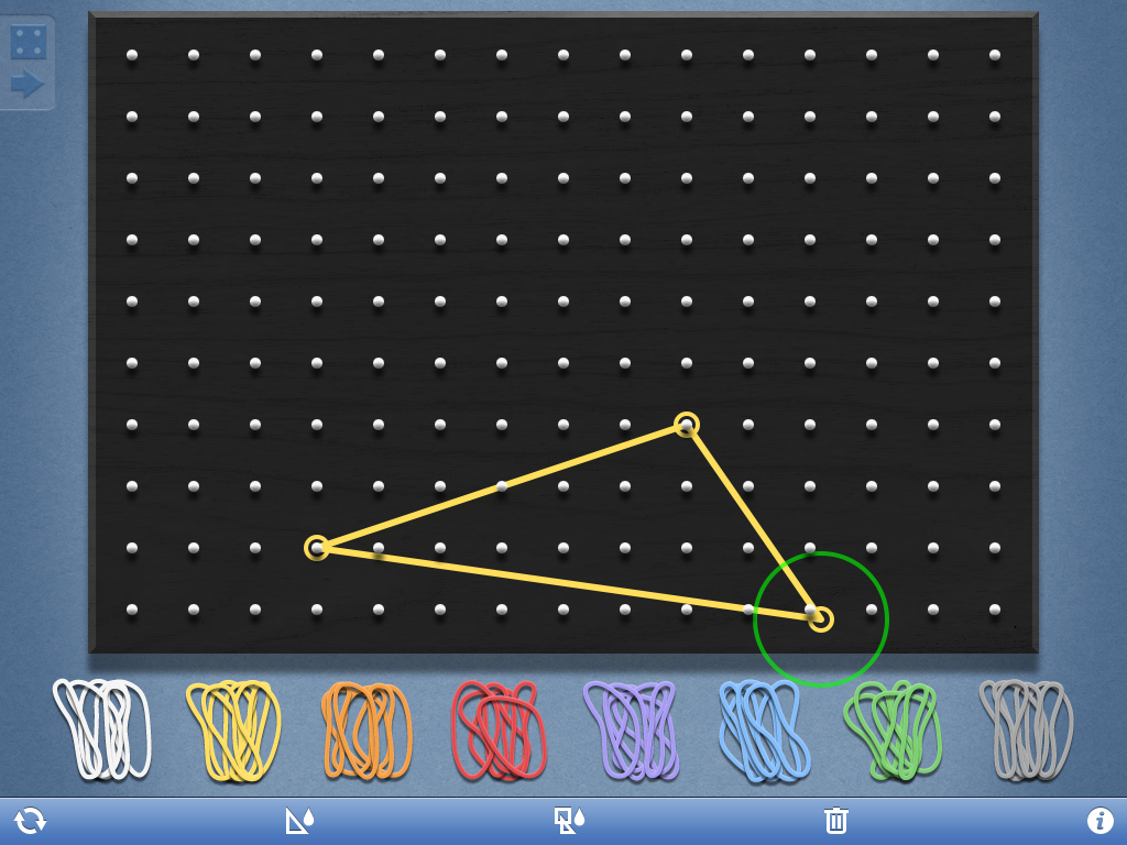 iPad2＠小学校の教室 : Geoboard, by The Math Learning Center