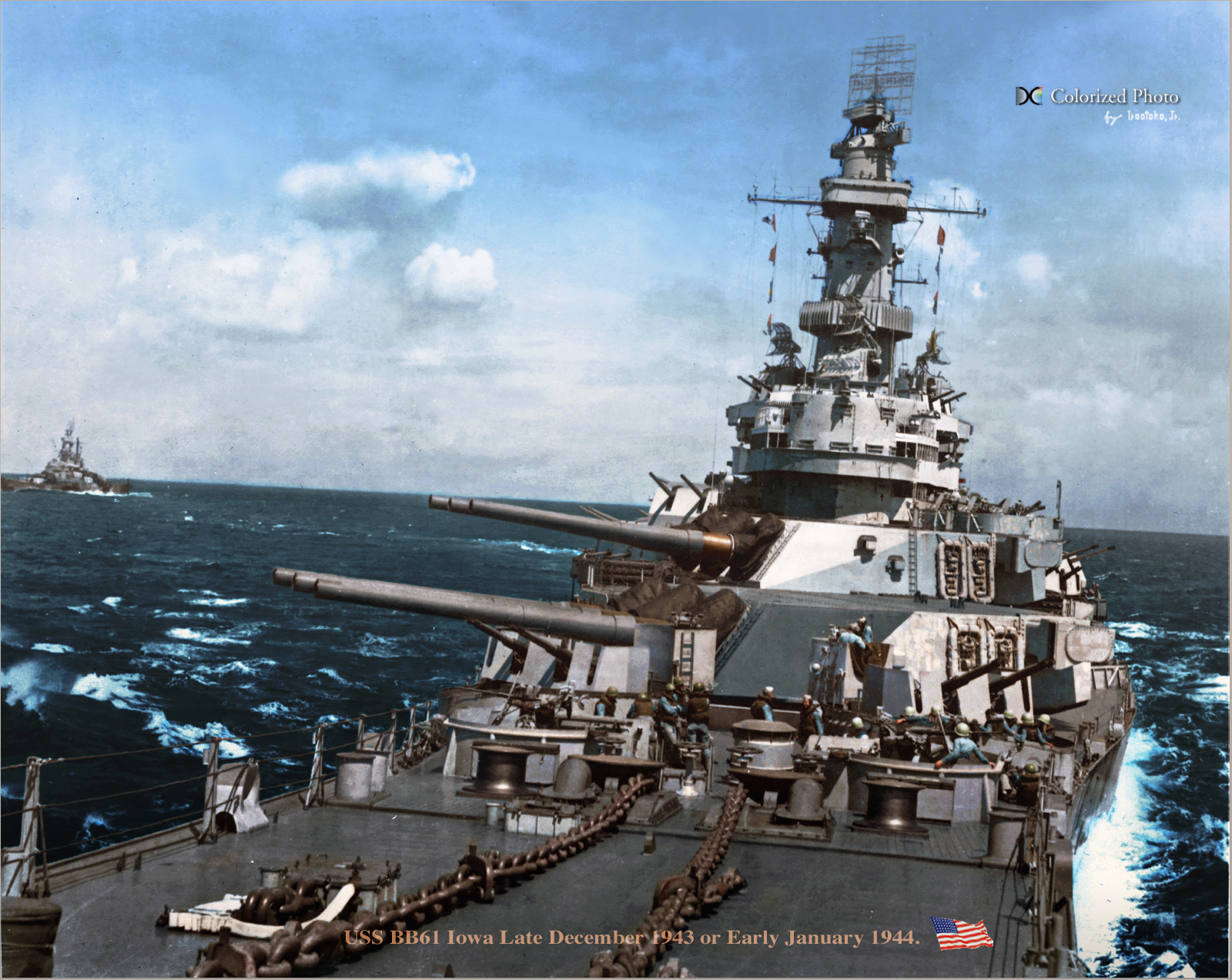 USS BB-61 Iowa 1944 : MONOCHROME SPECTER