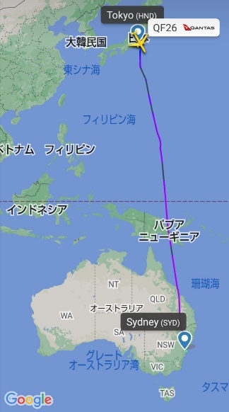 《9月25日》【QF26】flight path、他 : Trains and Flight