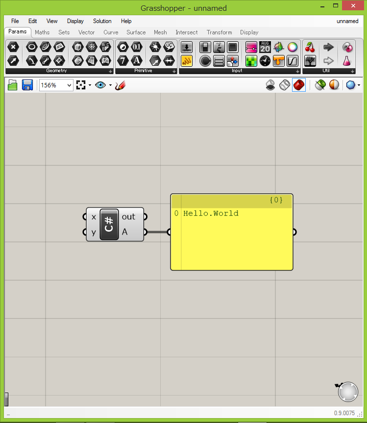 Hello World : Grasshopperの使い方