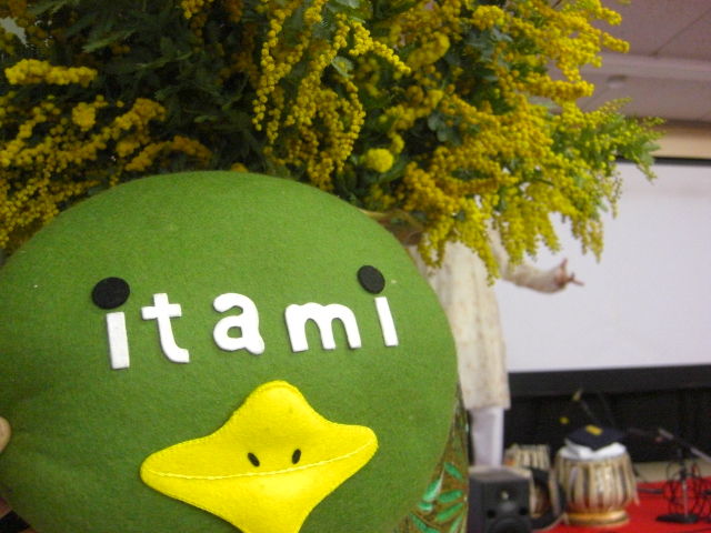 たみまる人形とミモザの花（働く女性の家・講習室） : イタミ・ダイアリー（伊丹日記）