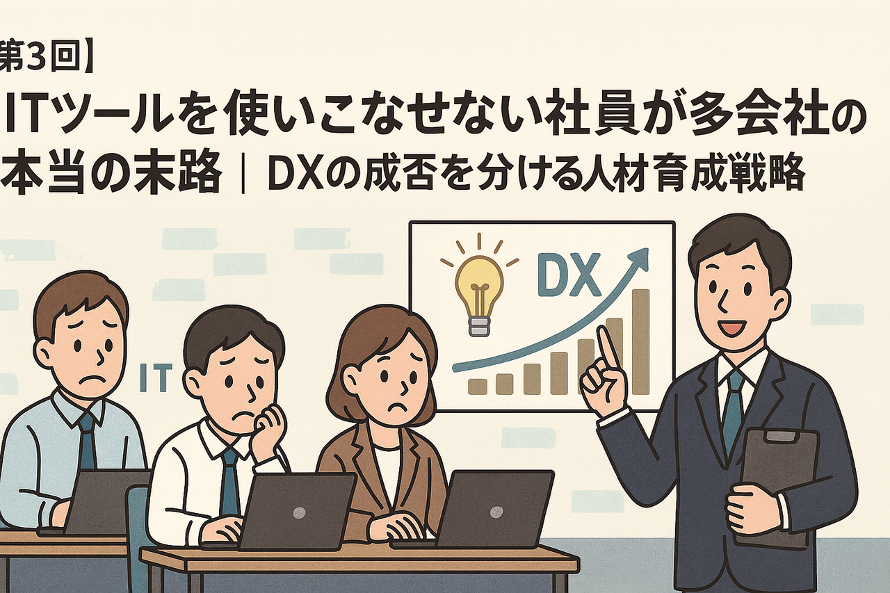 【第3回】ITツールを使いこなせない社員が多い会社の末路｜DXの成否を分ける人材育成戦略 : IT.DIY@シス屋公式ブログ