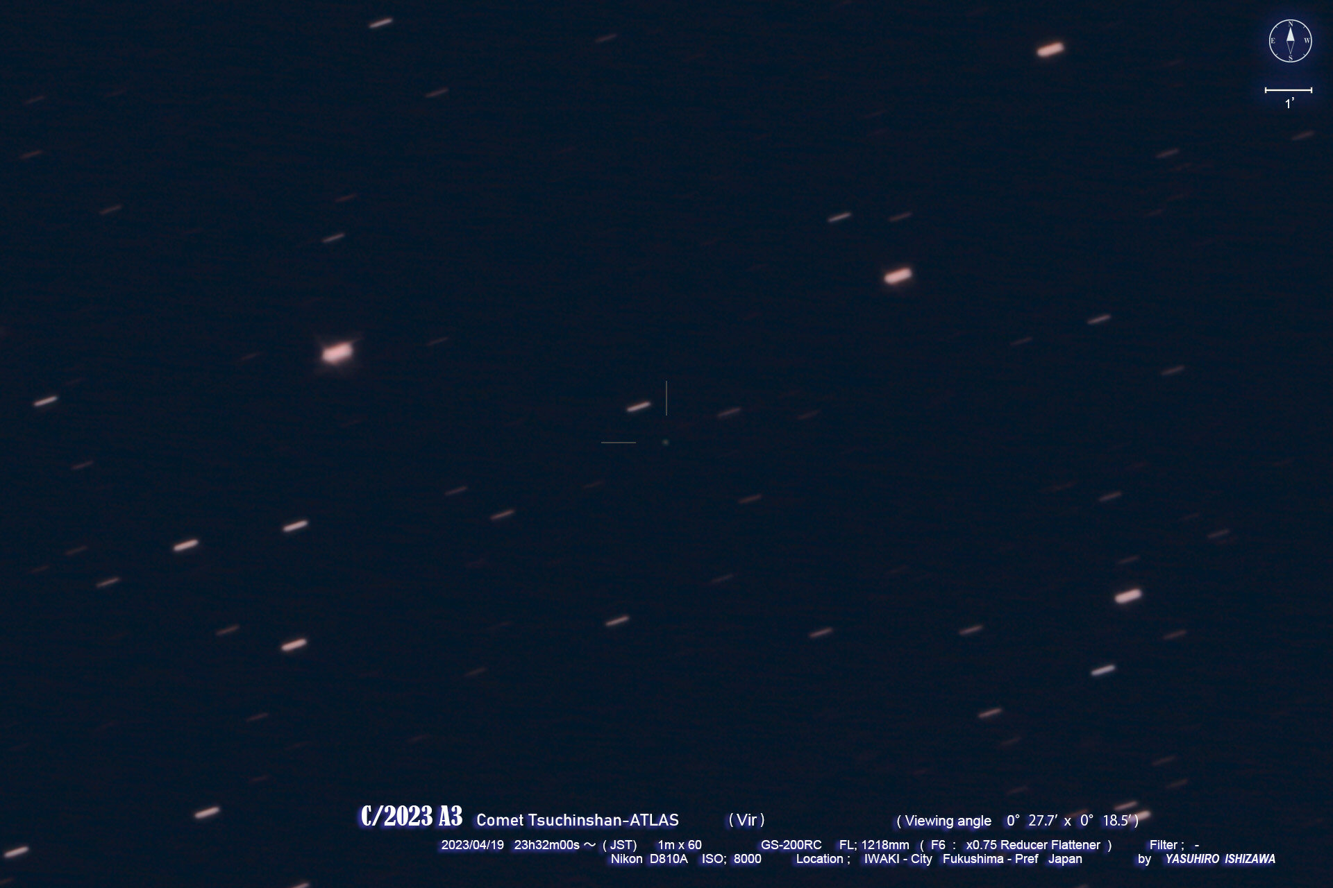 4/19 Comet Tsuchinshan-ATLAS ( C/2023 A3 ) : いわき天文同好会