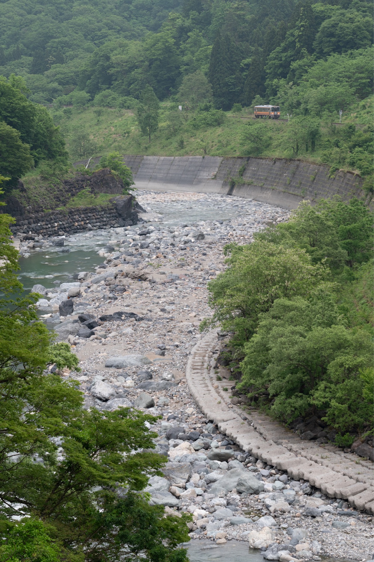 大糸線 2023深緑 平岩パーキングからの眺め - いわきち周遊券