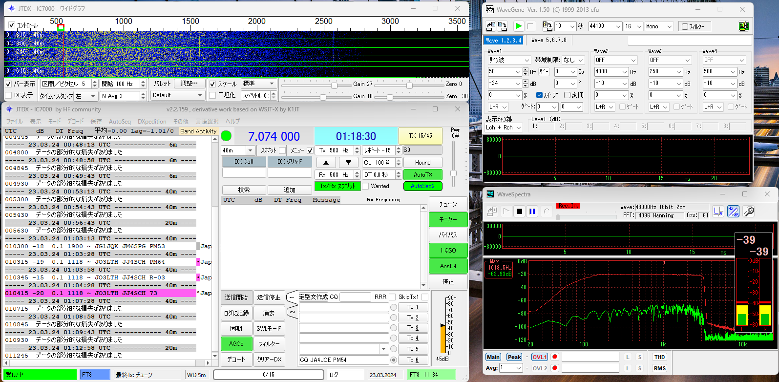 FT-991A 送信オーディオ周波数特性を見てみた : 向島ポンポコ日記