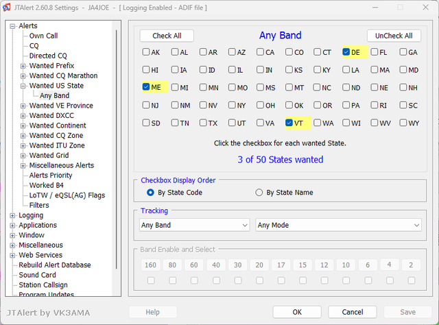 DXハンターの為のJTAlert Wanted DXCC Alertの設定と使い方 : 向島ポンポコ日記
