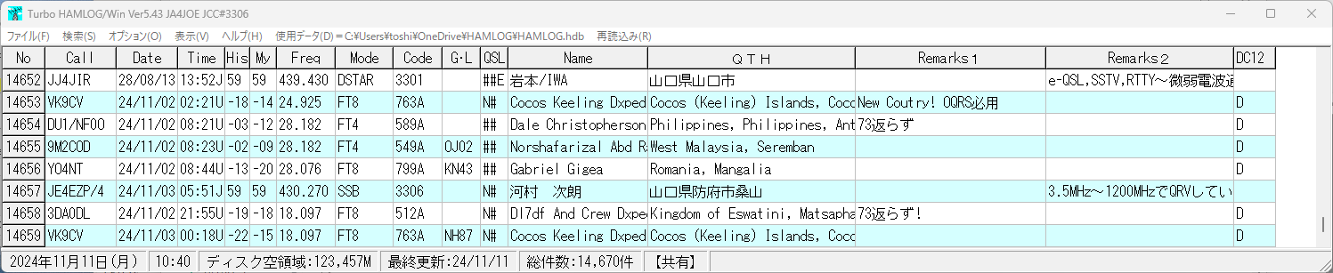 HAMLOGからSUBMODEを含むADIFを出力 : 向島ポンポコ日記