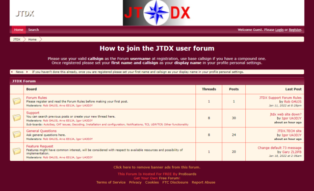 JTDX サポートフォーラム再開 : 向島ポンポコ日記