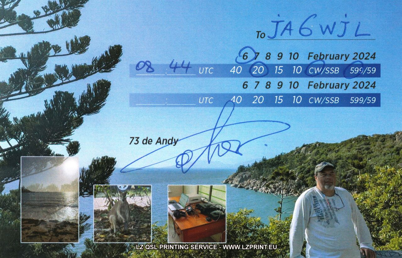 西の果てから「じゃぱ～ん」を叫ぶ : IOTA 近着のQSL 1枚 OC-171 Magnetic Island VK5MAV/4