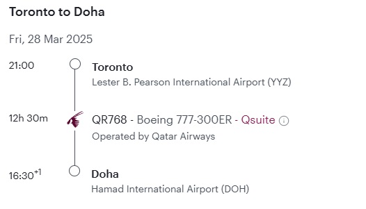 フライトログ No.510 意外な2都市目 CYYZ-OTHH : 世界旅行計画in仮想空間