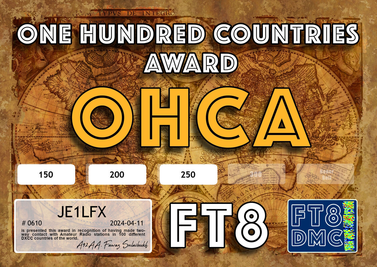 JE1LFX's Blog : OHCA-250