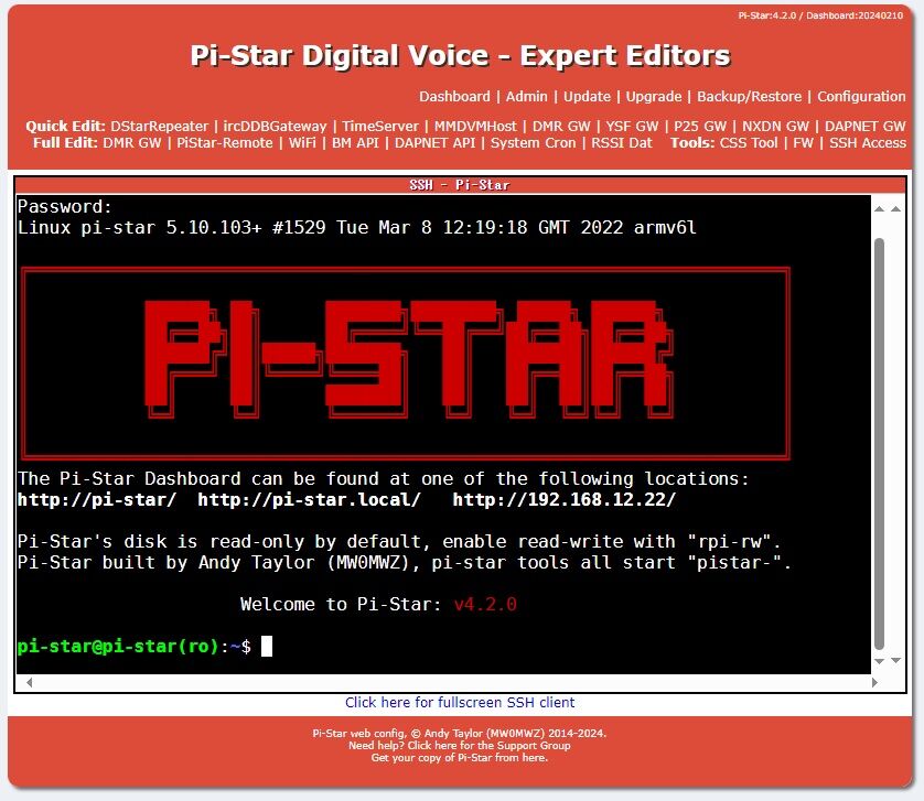 Pi-Star の固定IPの設定 : JE3PRM のblog
