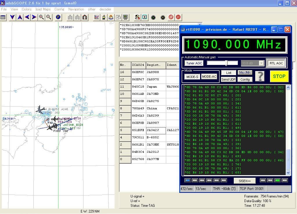 ADSBScopeを使ってみました。 : pupのブログ