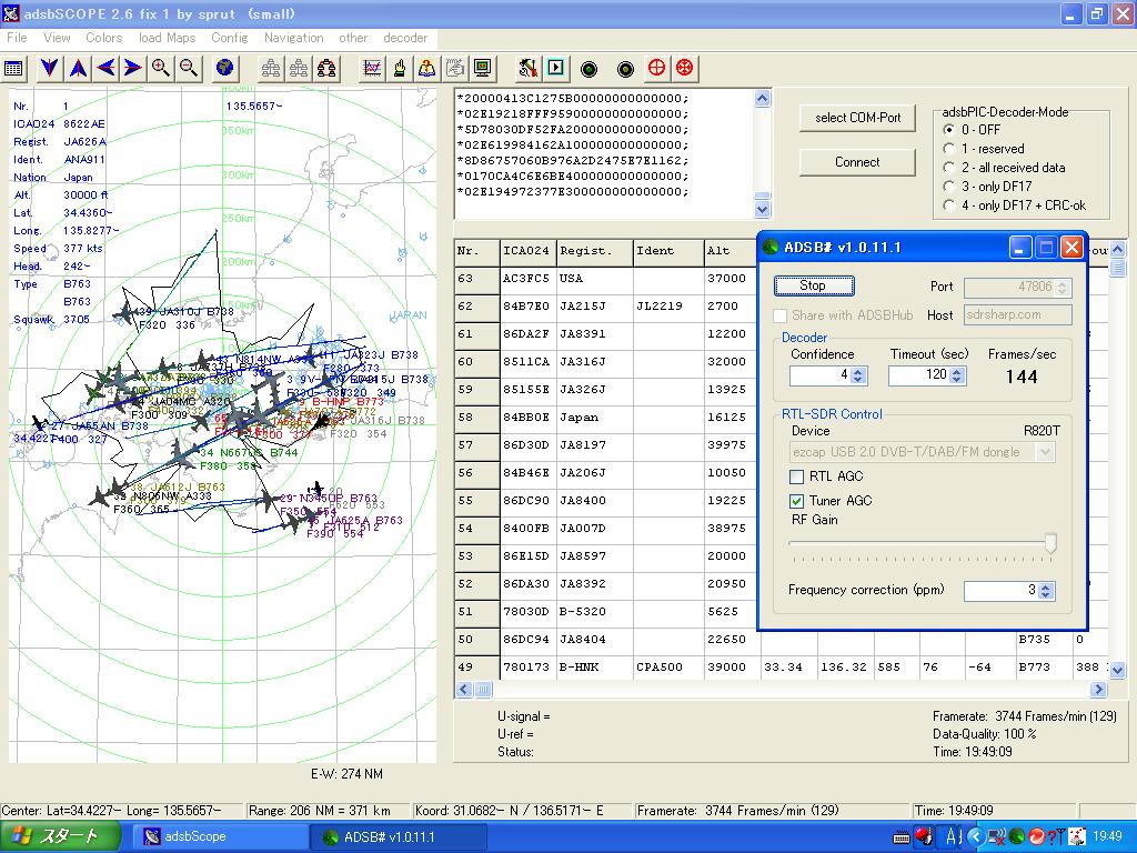 ADSBScopeを使ってみました。No.3 : pupのブログ