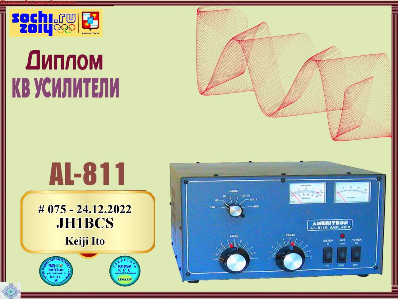 JH1BCS アマチュア無線アワードのブログ : CRS AWARD_カップラー