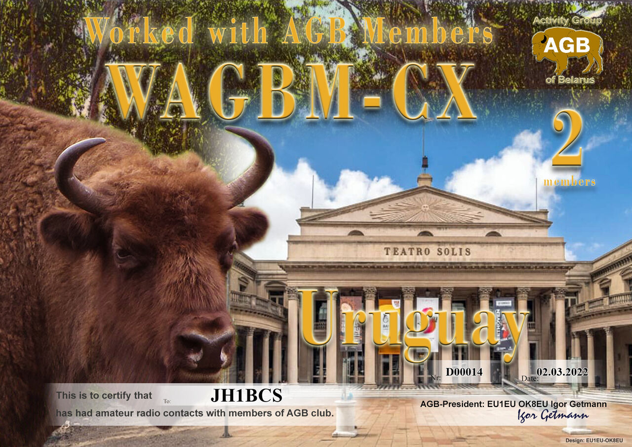 JH1BCS アマチュア無線アワードのブログ : WAGBM-CX