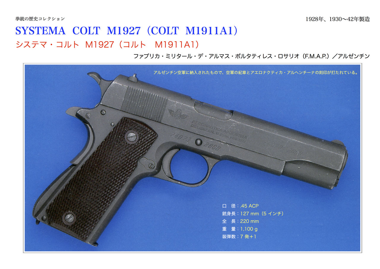 拳銃の歴史コレクション : FMAP（アルゼンチン国営）