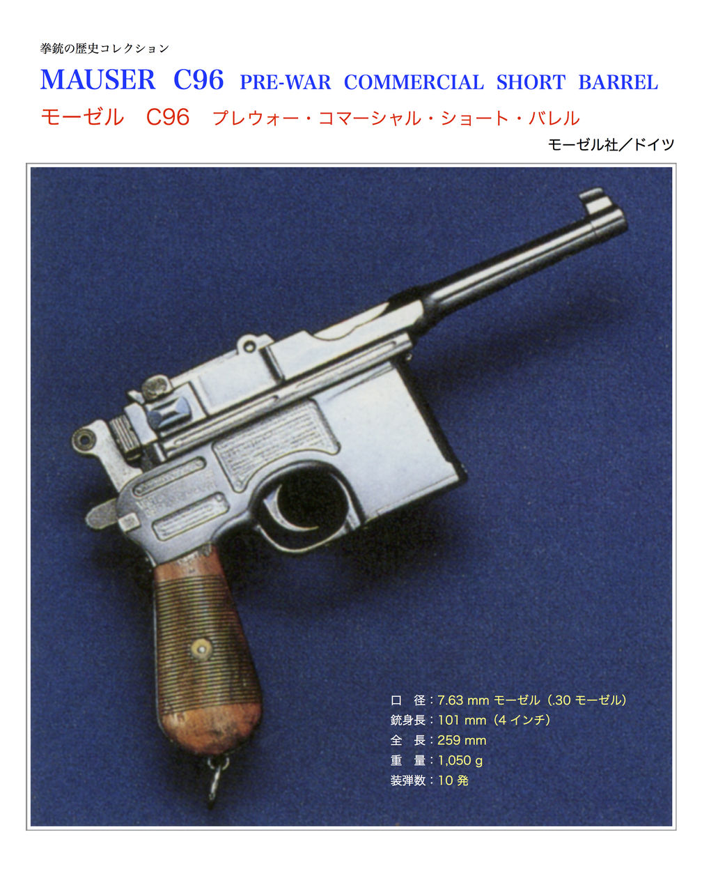 拳銃の歴史コレクション : モーゼル社