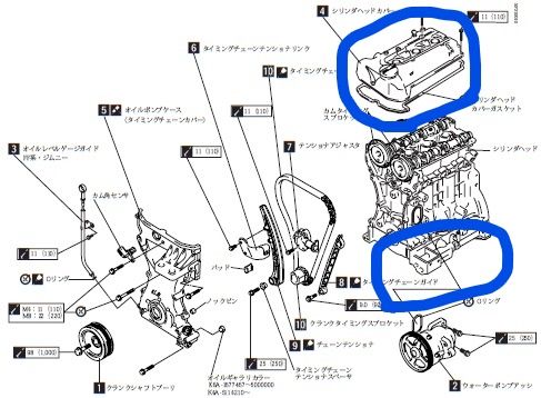 ジムニーJB23 エンジン分解整備1－エンジンヘッドカバー・オイルパン取り外し－ : ジムニーで30万キロを目指すブログ