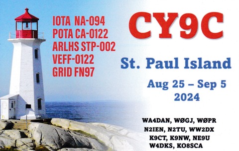 POSTに届いたQSL CY9C : 28MHzの記録（JJ1RDX)