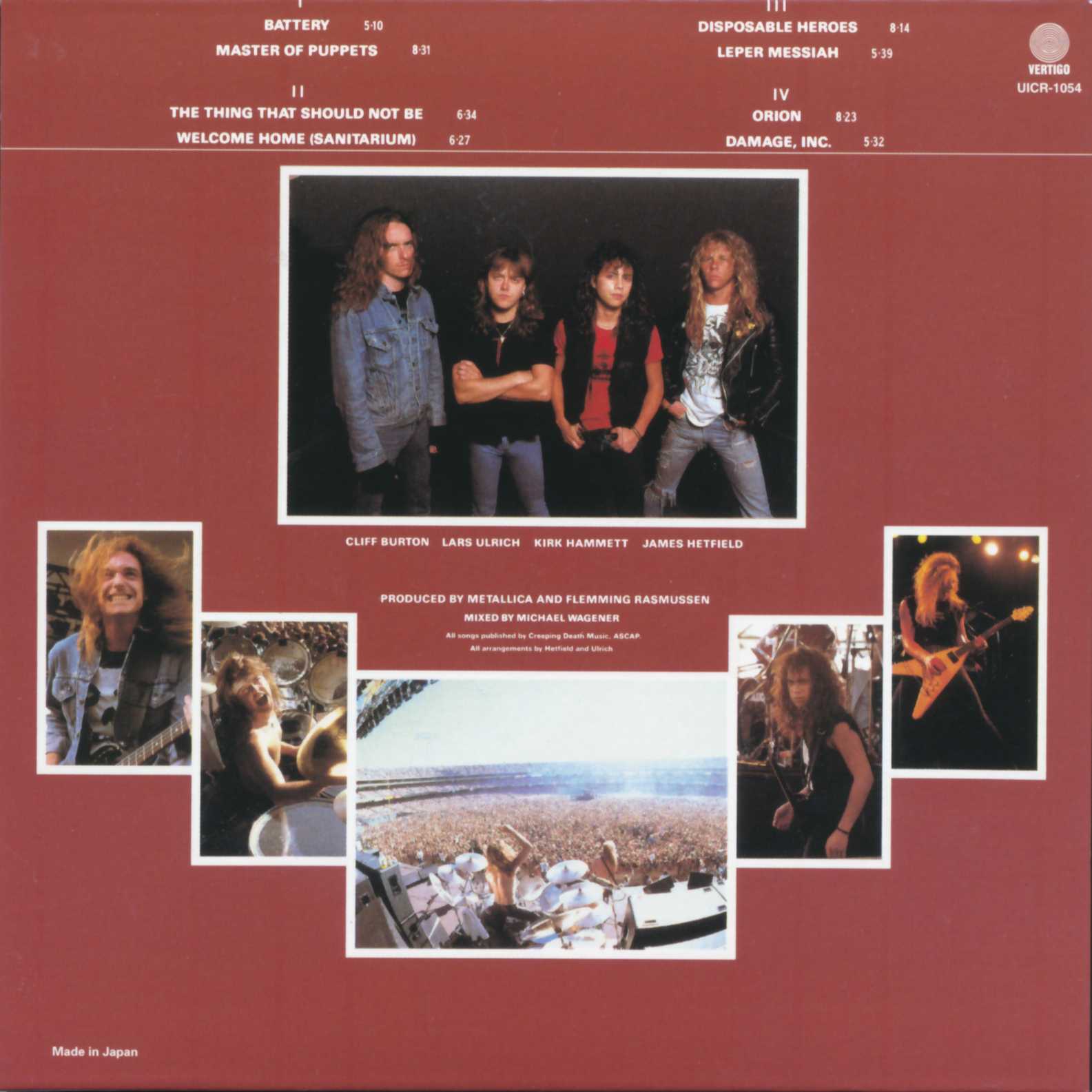 BACK TO BABYLON DIARY : MASTER OF PUPPETS : METALLICA