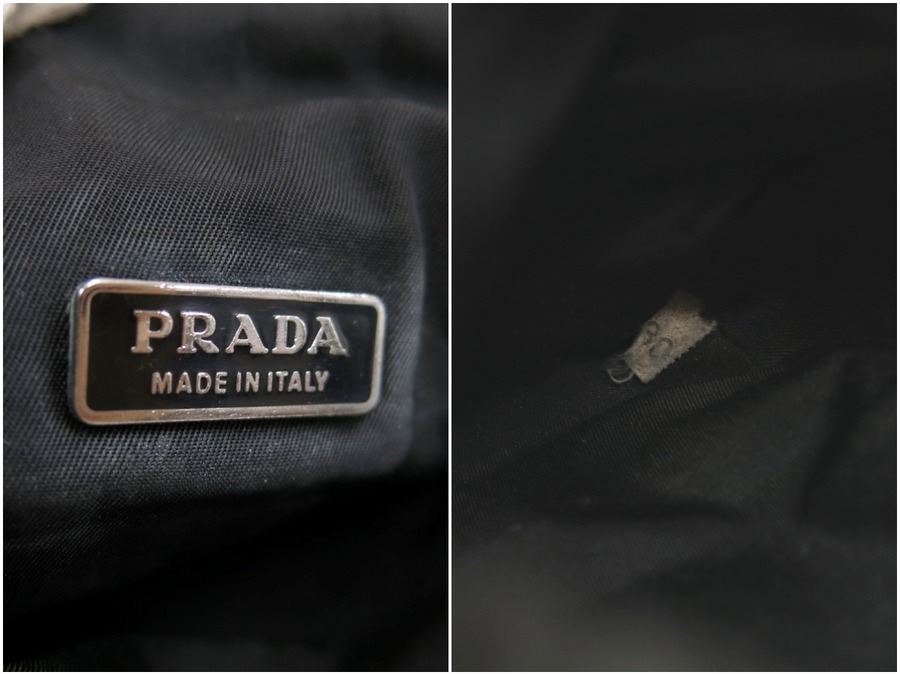 日本代購代標第一品牌【樂淘letao】－ PRADA プラダ メンズ ナイロン ミニ ショルダー バッグ ブラック シルバー金具 イタリア製 斜め掛け 三角ロゴプレート A6333