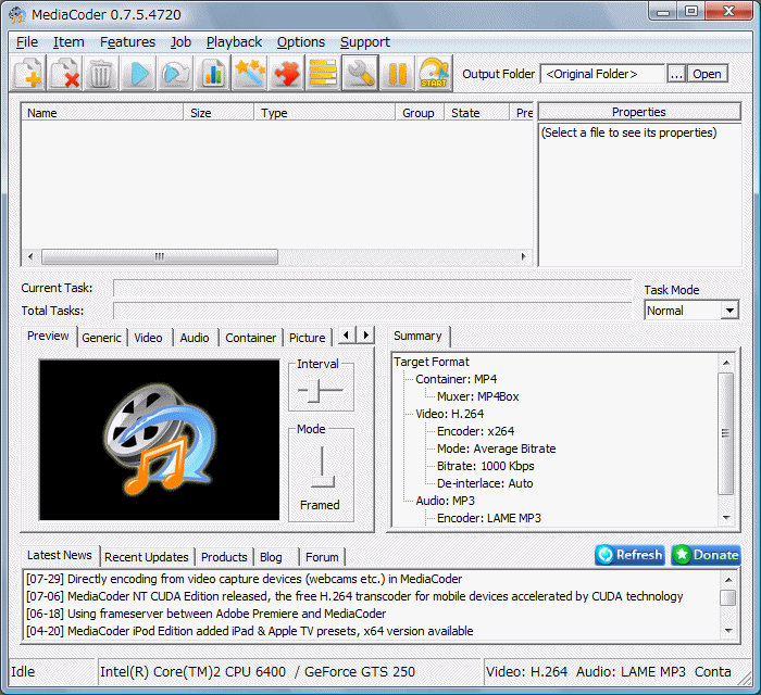 MediaCoder(メディアコーダー)CUDA対応高速フォーマット変換ソフト | かげまるブログ