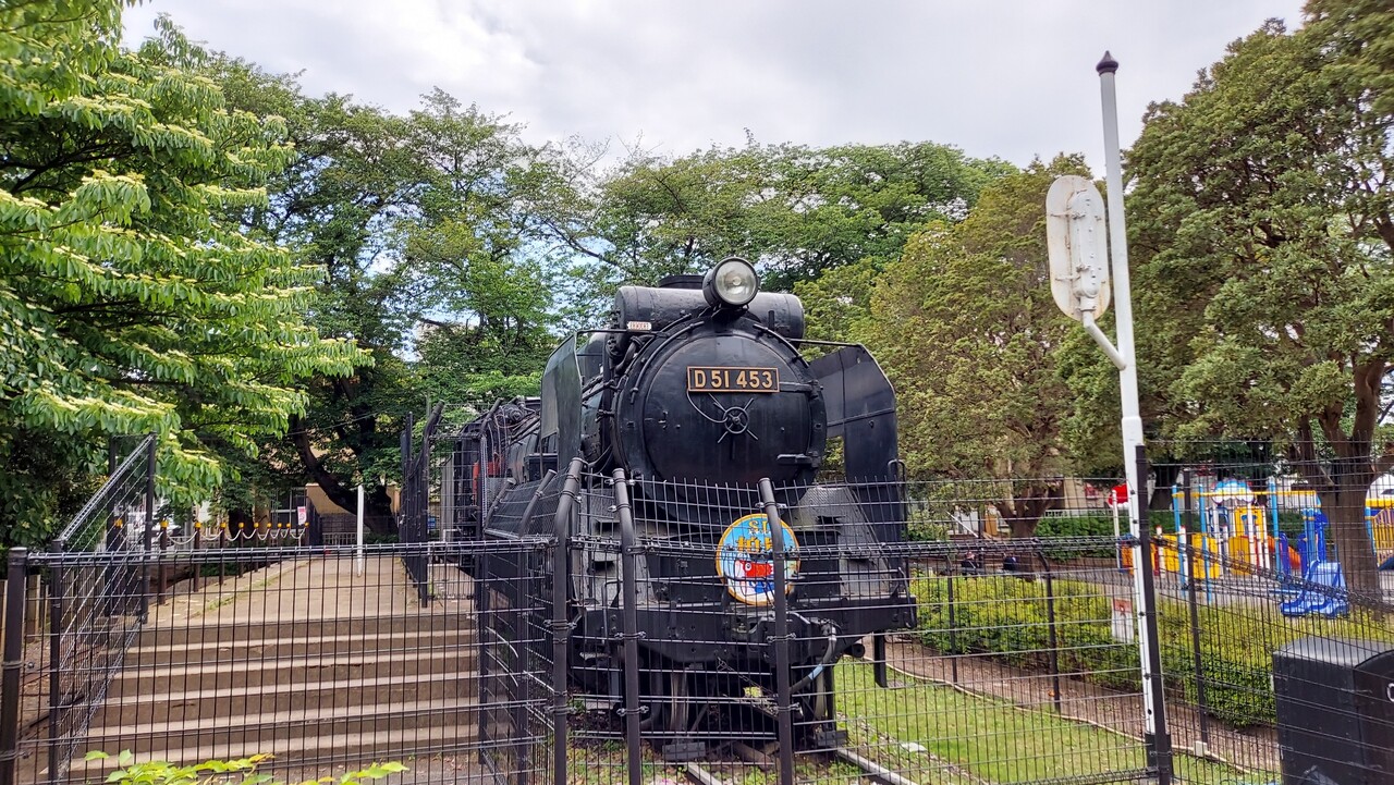「柏西口第一公園」に保存されている「蒸気機関車D51 453号機」を撮影してきた : 柏の葉サイクルライフ