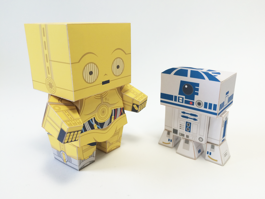 紙工作好きのブログ : STAR WARS C-3PO＆R2-D2 作ってみた