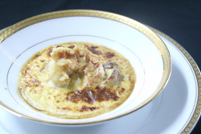 レストランKASYO ブログ:チーズフォンデュベースの『オマール海老のグラタン』