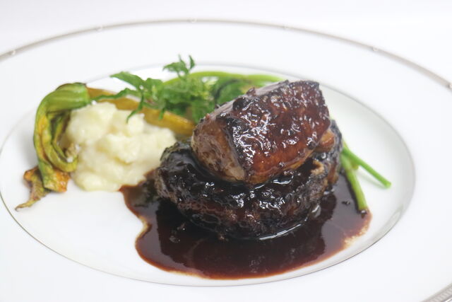 レストランKASYO ブログ:フォアグラハンバーグ 黒トリュフソース