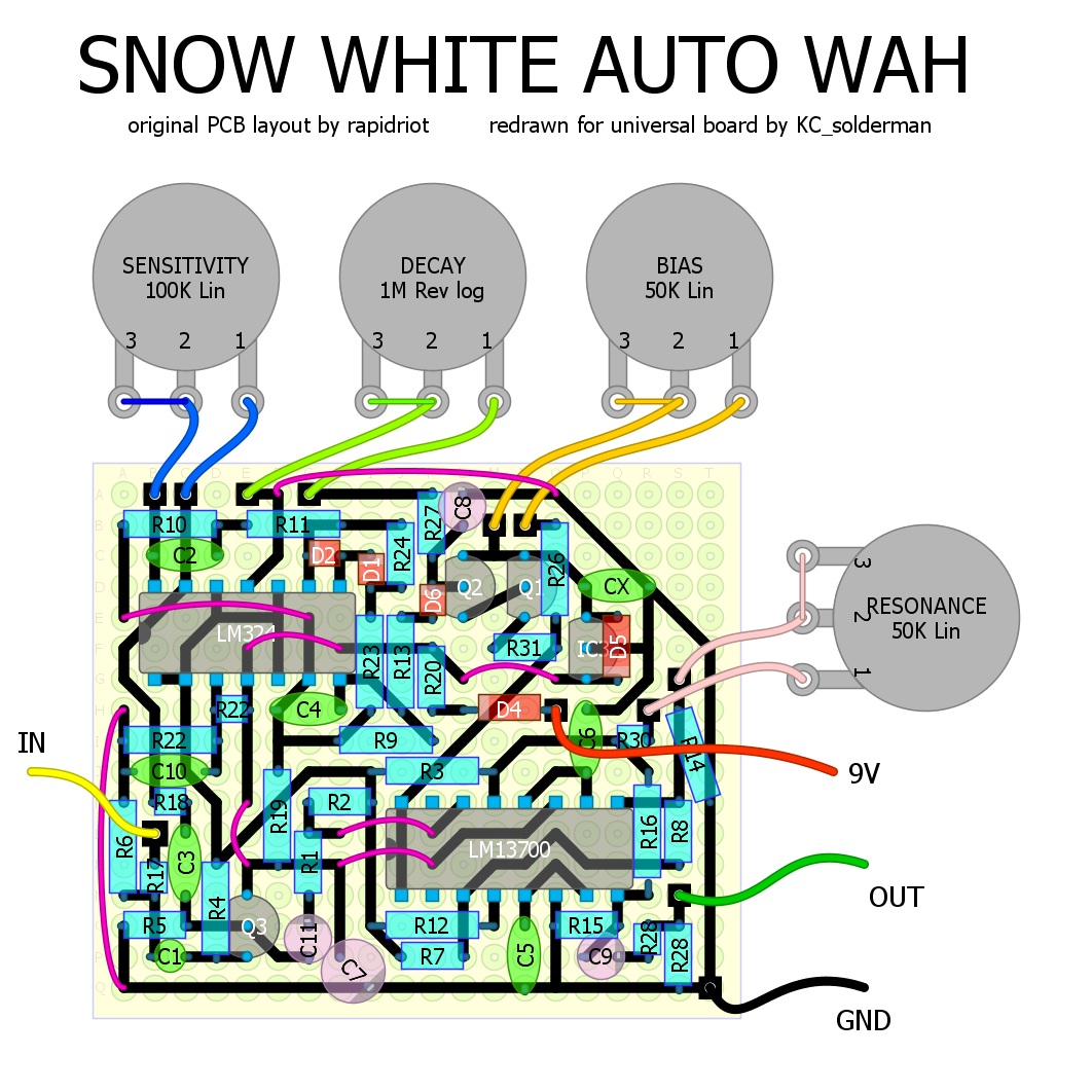 Snow White Auto Wah はLM13600でつくろう : kc_soldermanのblog
