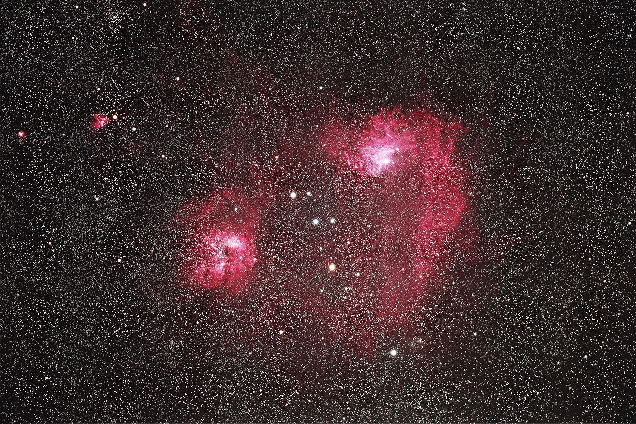 勾玉星雲（IC405）＆IC410（sh2-236)コラボ : のぼうの星