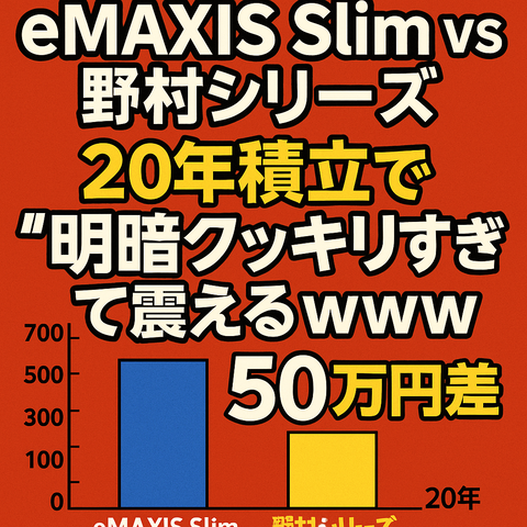 【終了】eMAXIS Slim vs 野村シリーズ、20年積立で“明暗クッキリ”すぎて震えるwww : 投資.com
